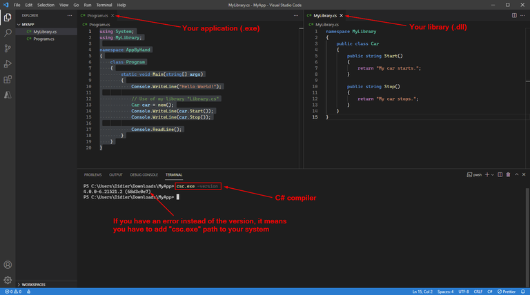 C# (Csharp) - csc.exe, the C# compiler - LearningKoala
